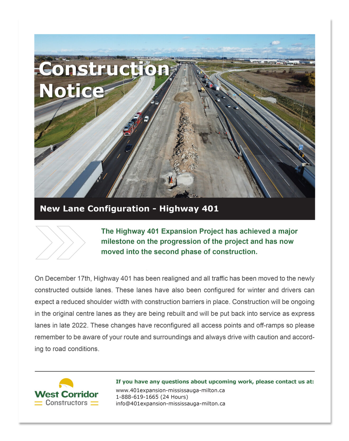 Traffic Impacts – 401 Expansion